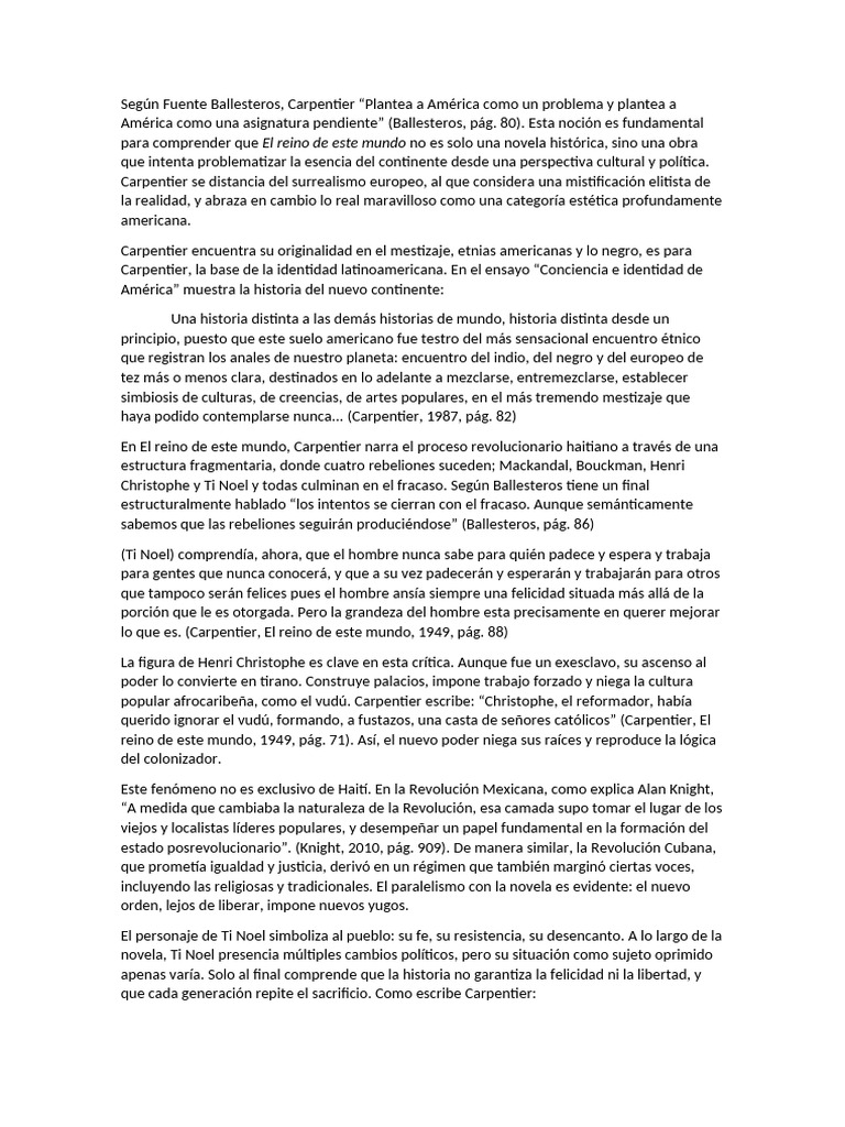 Según Fuente Ballesteros | PDF