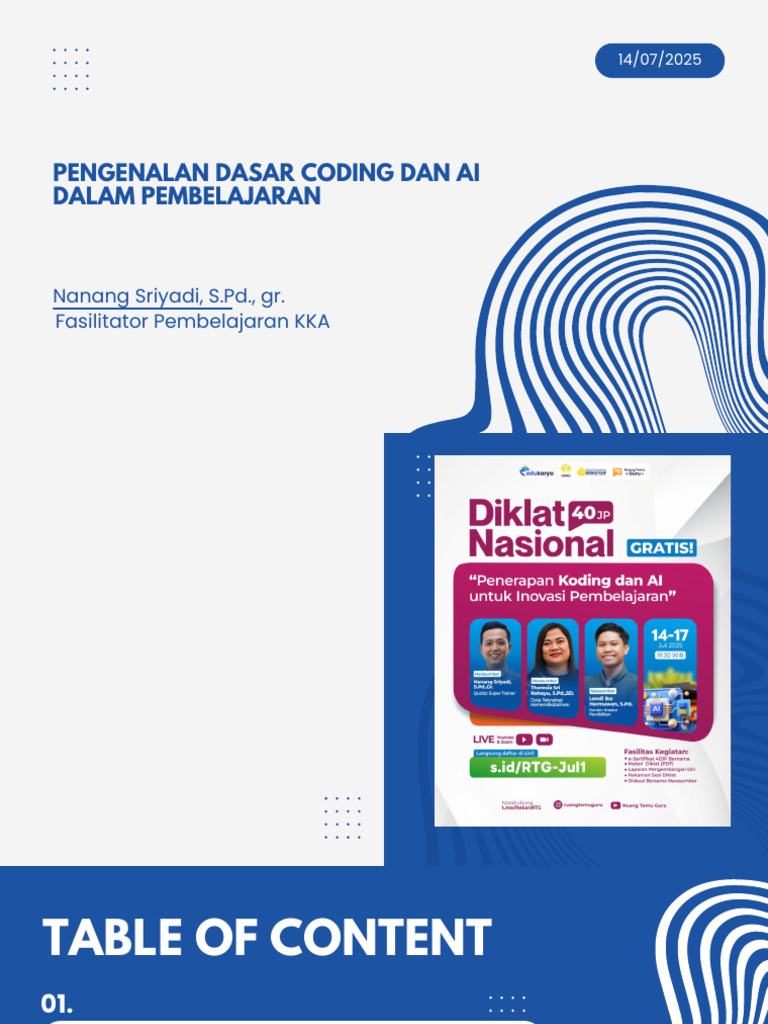 Pengenalan Dasar Coding Dan AI Dalam Pembelajaran | PDF