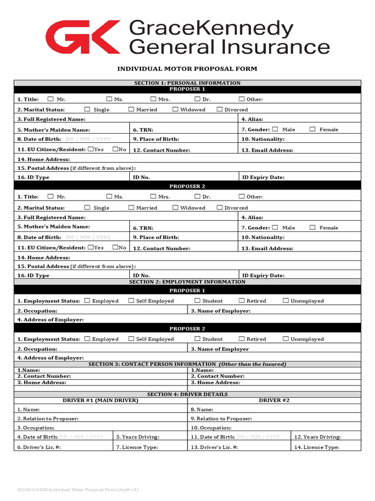 Individual Motor Proposal Form-E-Form-Format-copy.pdf.crdownload | PDF ...