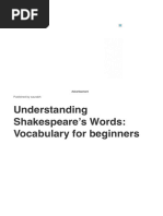 Common Shakespearean Terms | PDF