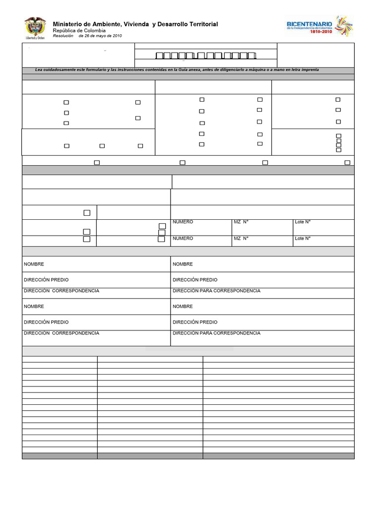 Formulario Unico Nal Res 0931 2012 1 | PDF