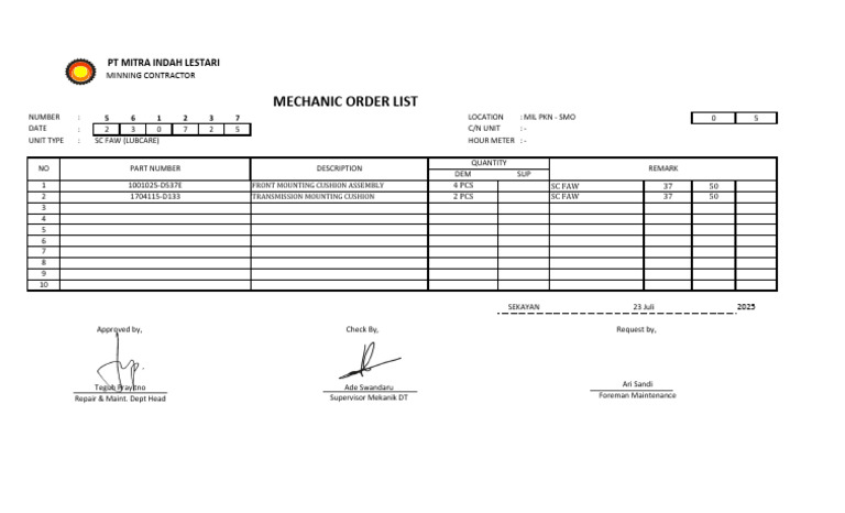 Part Order Front Mounting Cushion Assembly Transmission Mounting ...