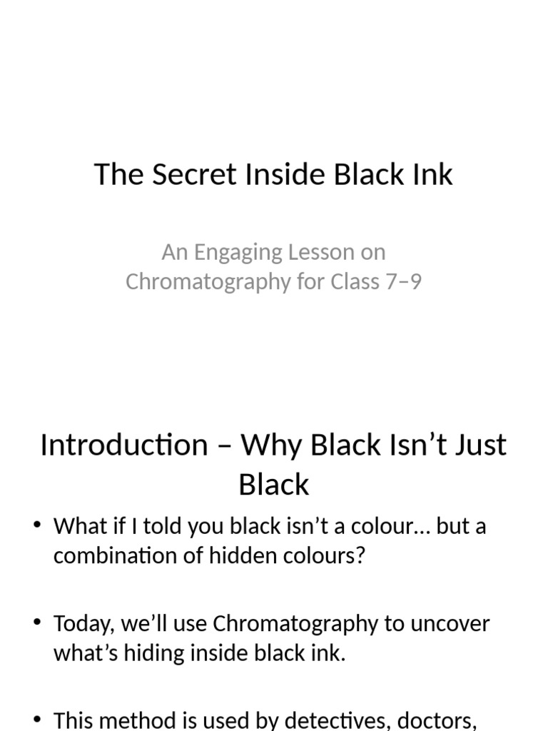 Chromatography Lesson | PDF