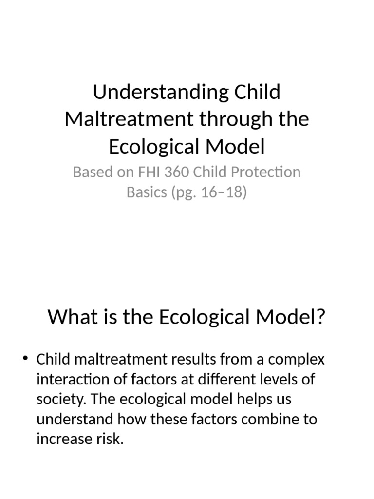 Ecological Model Child Maltreatment | PDF