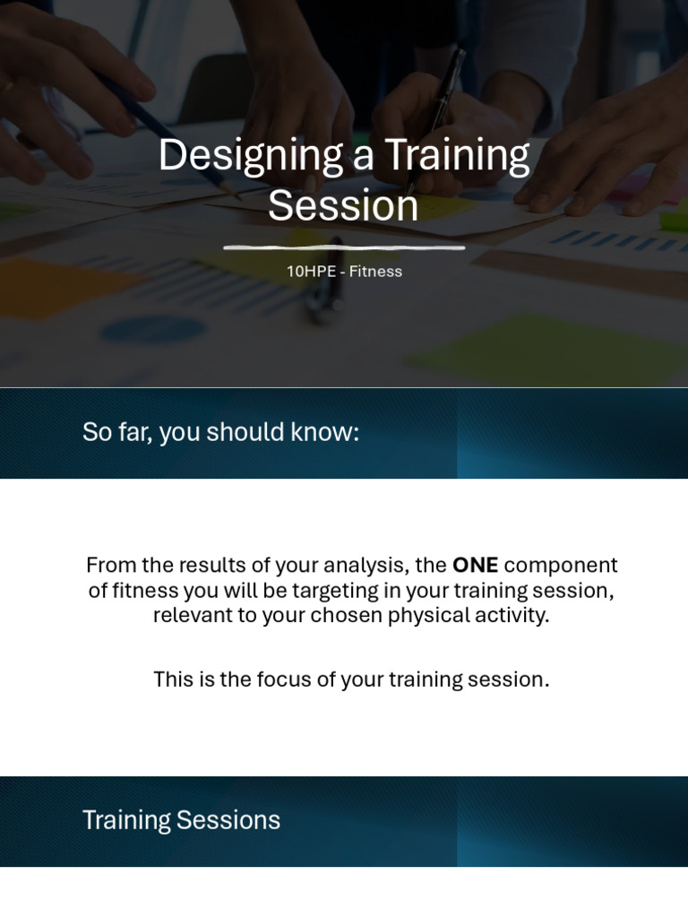 Designing Effective Fitness Training Sessions | PDF