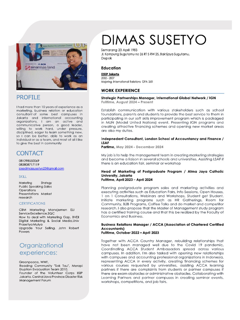 New CV Dimas 25 | PDF