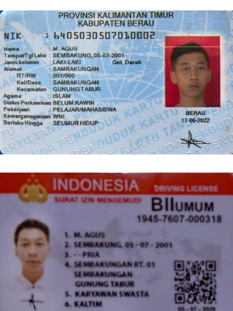 KTP Dan Sim B-II Umum M. Agus | PDF