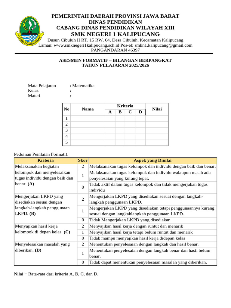 Asesmen Formatif | PDF