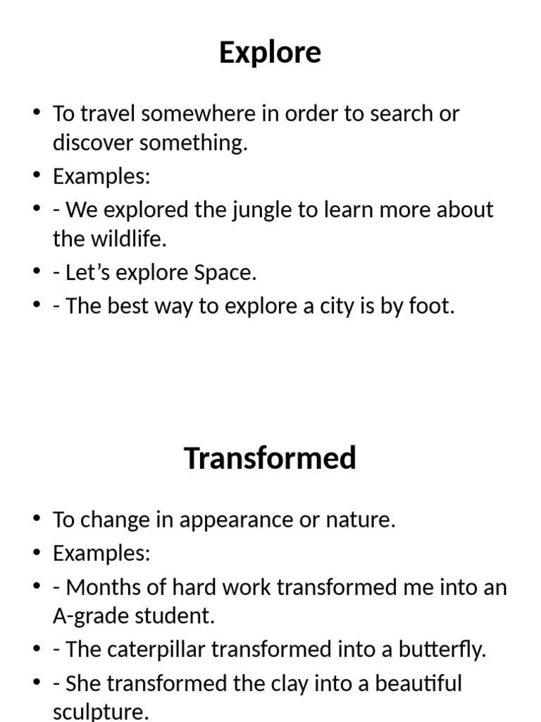 Vocabulary Presentation | PDF