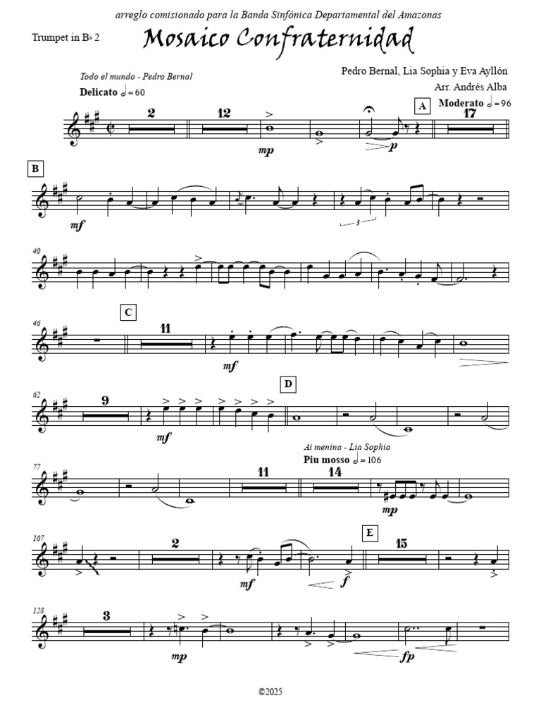Mosaico Confraternidad - Trumpet in Bb 2 | PDF