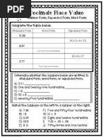 Place Value Chart To Billions Printable | PDF