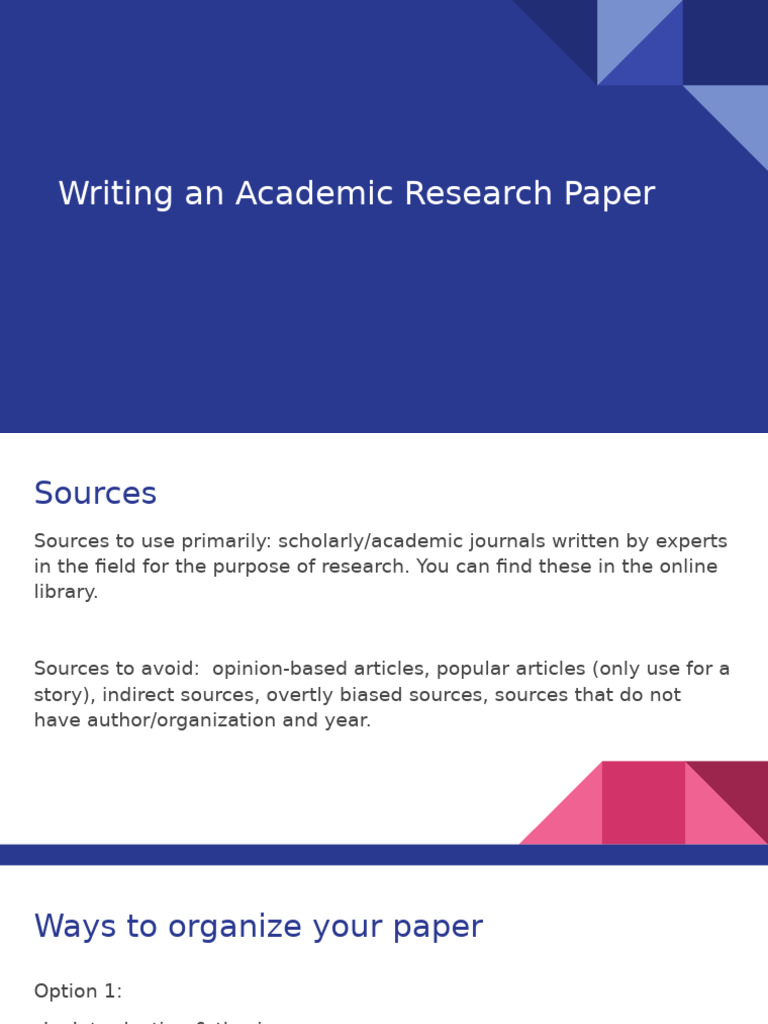 Guide to Writing Academic Research Papers | PDF