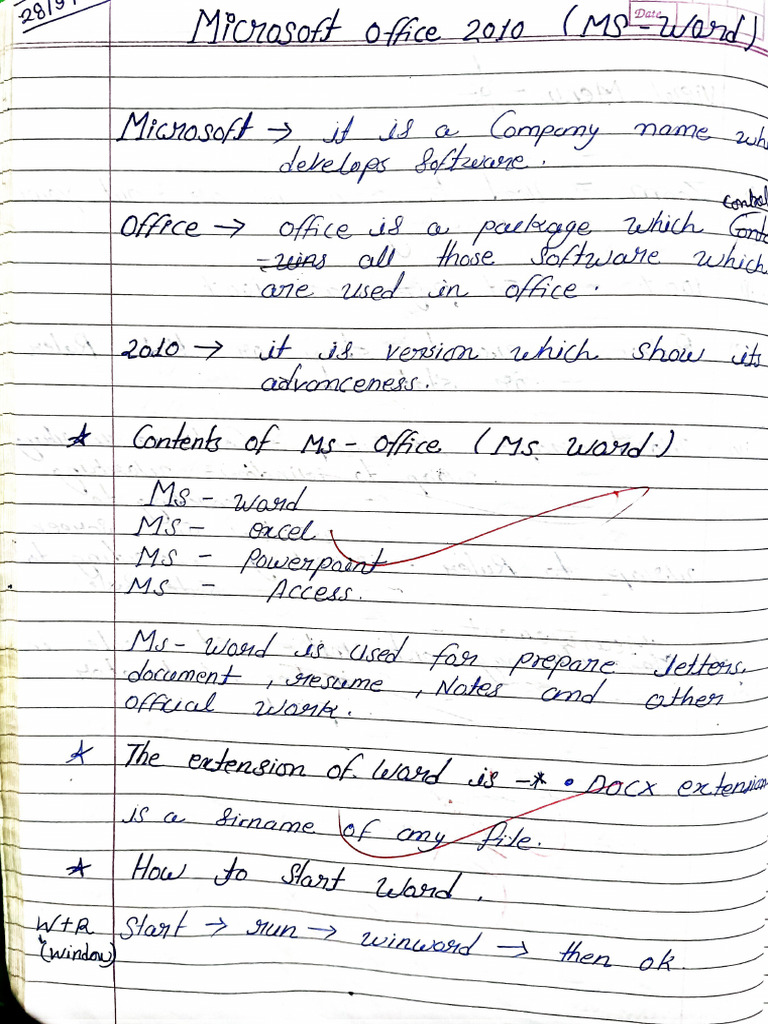 Ms Word Notes PDF | PDF