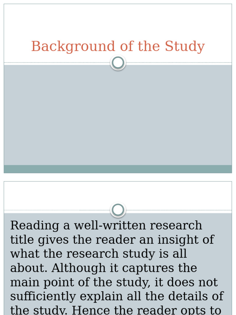 Understanding Research Backgrounds | PDF | Hypothesis | Methodology
