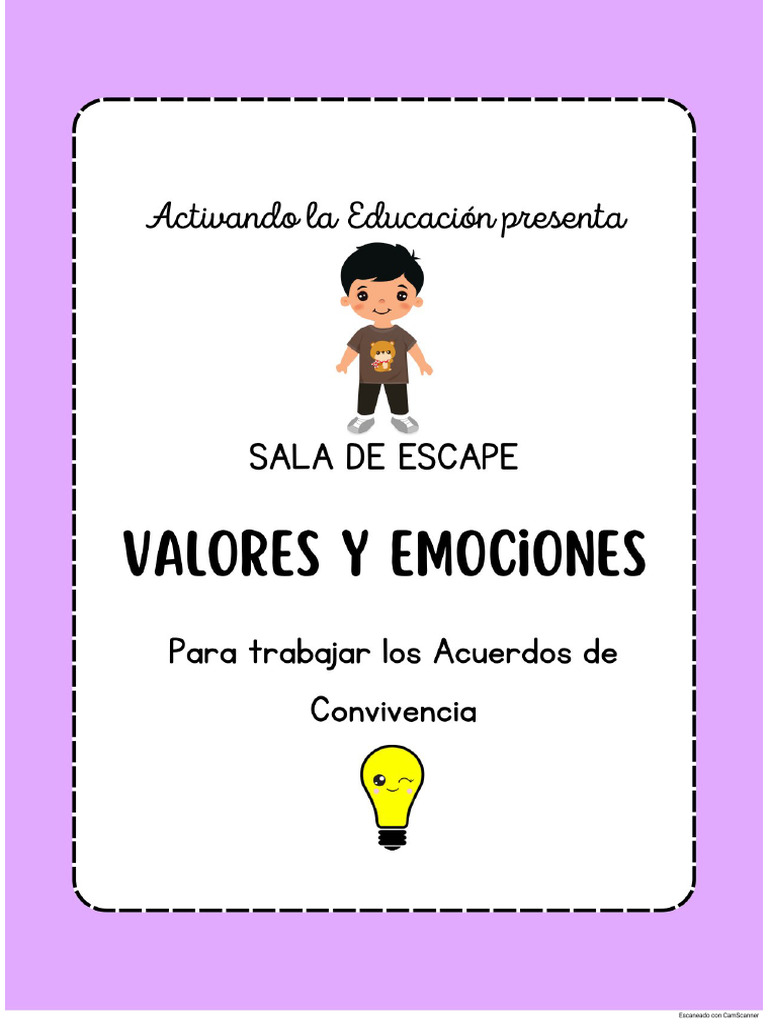 Sala de Escape - Valores y Emociones | PDF