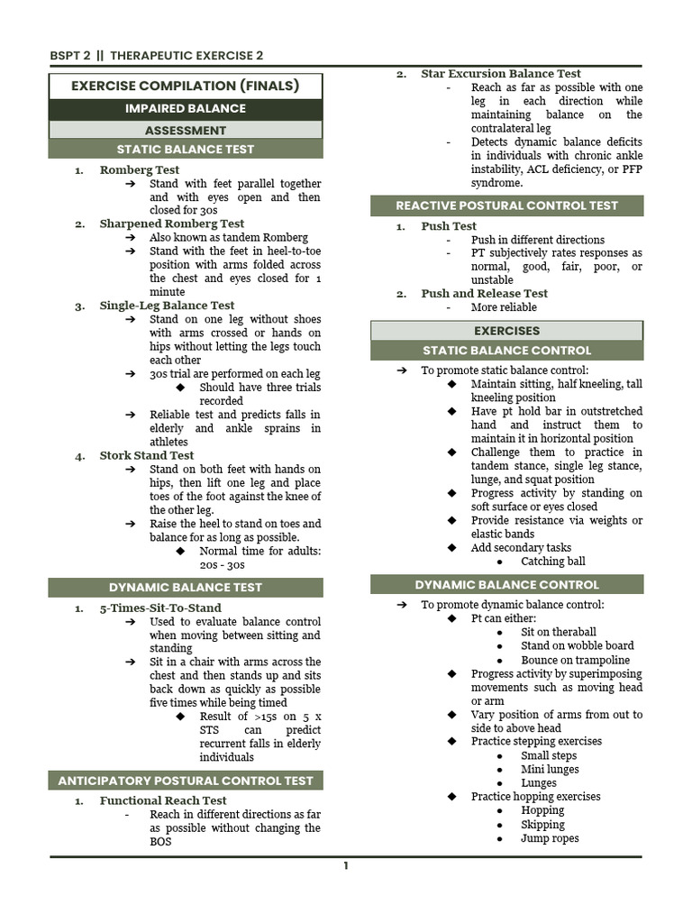 Exercise Compilation - Theraex2 - Finals | PDF | Anatomical Terms Of Motion | Musculoskeletal System