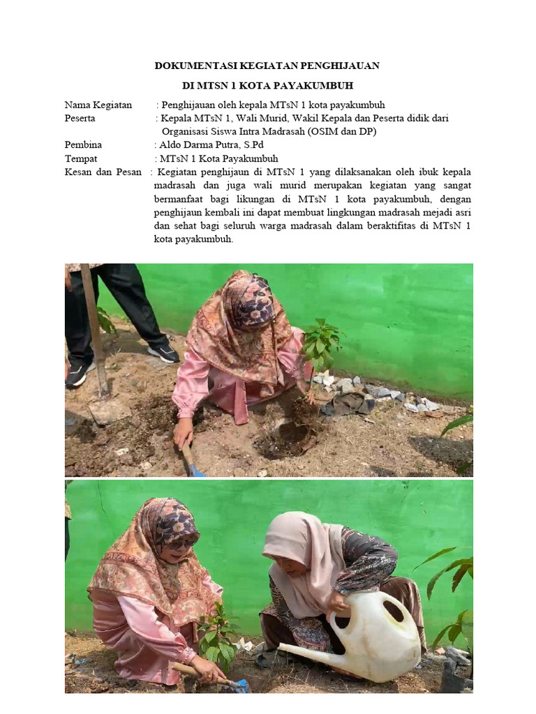 Penanaman Dan Pemeliharaan Pohon | PDF