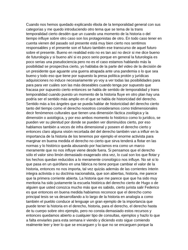 Temporalidad y Derecho: Influencias Históricas | PDF