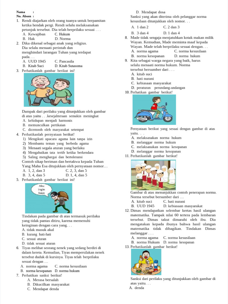 Perilaku Sesuai Norma dalam Kehidupan | PDF