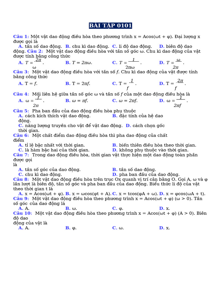 Tai Lieu - Test 0101 1713188752917 | PDF