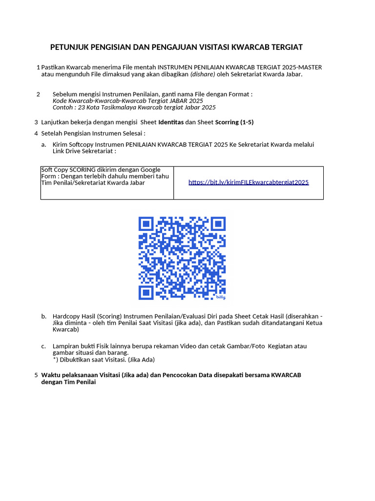 DKC - Instrumen Penilaian Kwarcab Tergiat 2025 | PDF