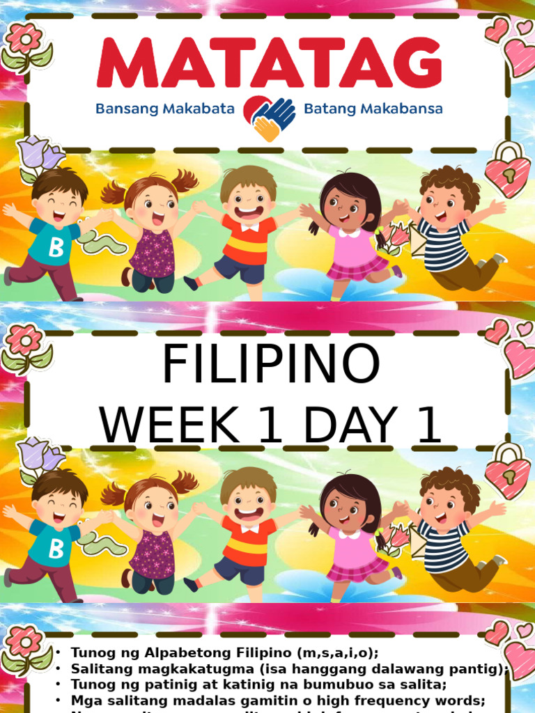 Filipino Quarter 1 Week 1 Day1 4 | PDF