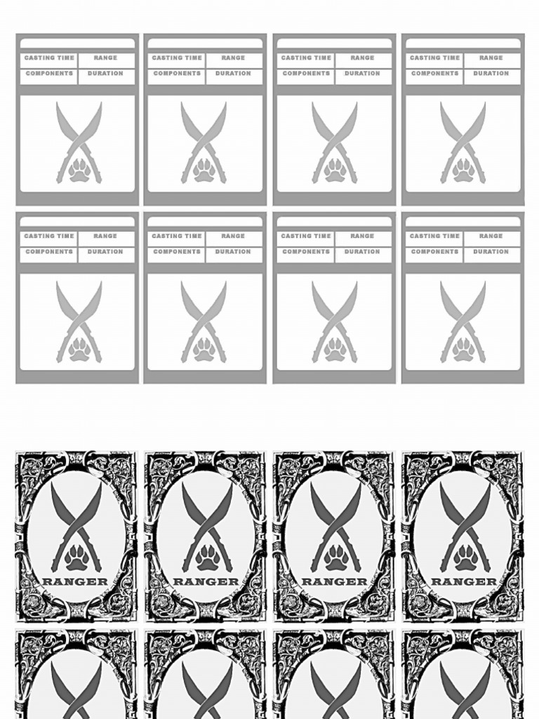 Level 1 Ranger Spells Overview | PDF