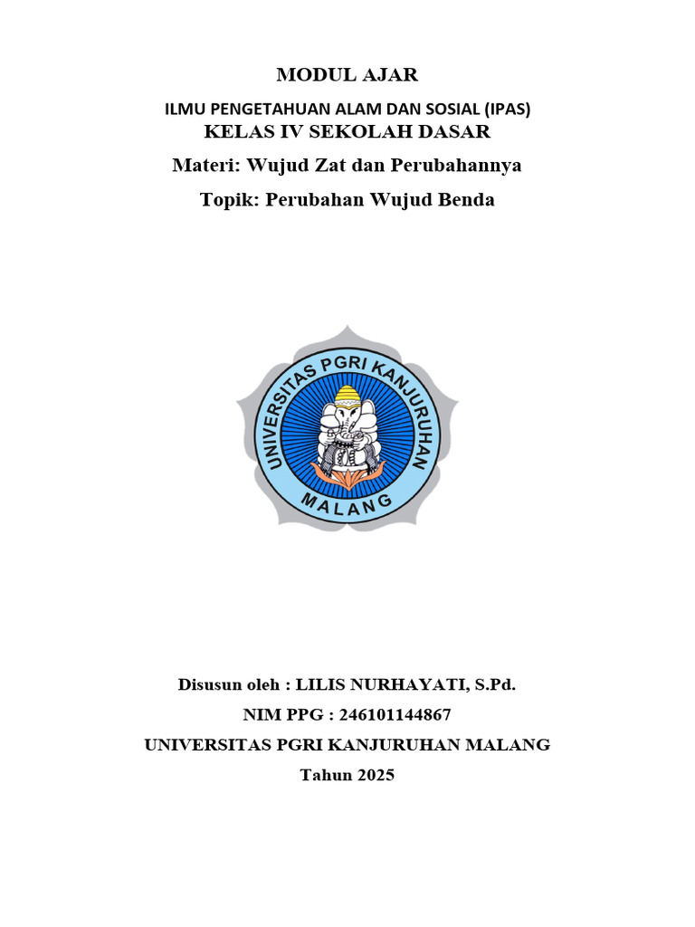Modul Ajar Ukin PPG 2025 | PDF