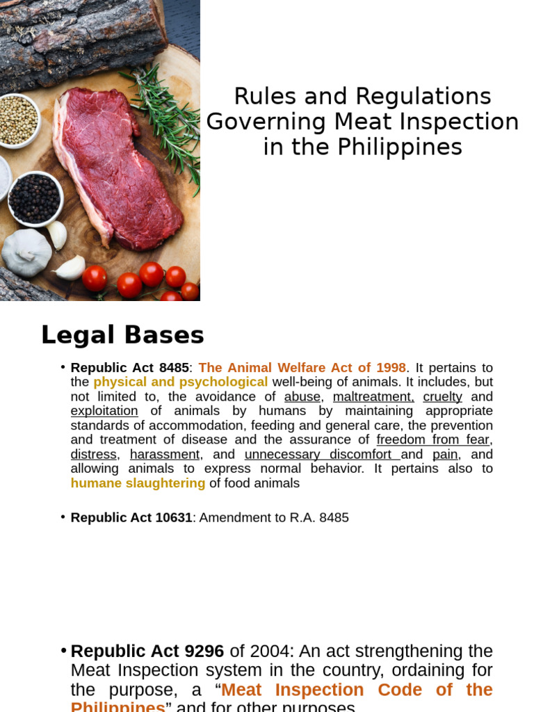 Meat Inspection Code of the Philippines | PDF | Animal Slaughter ...