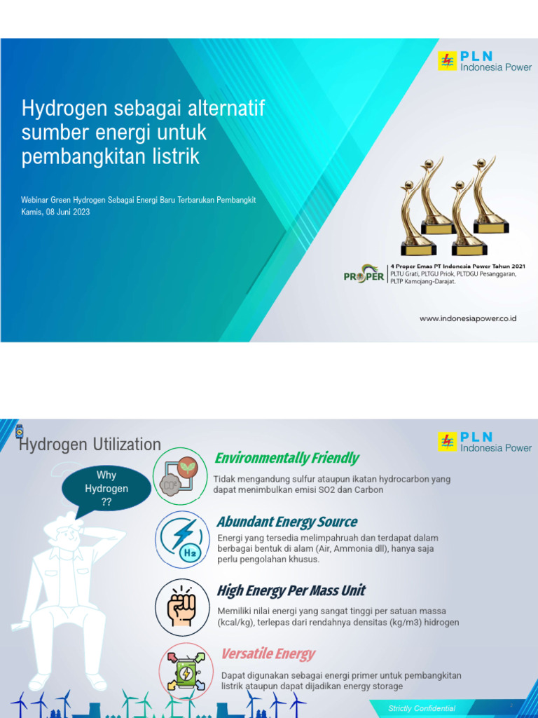 Hidrogen: Energi Terbarukan untuk Listrik | PDF