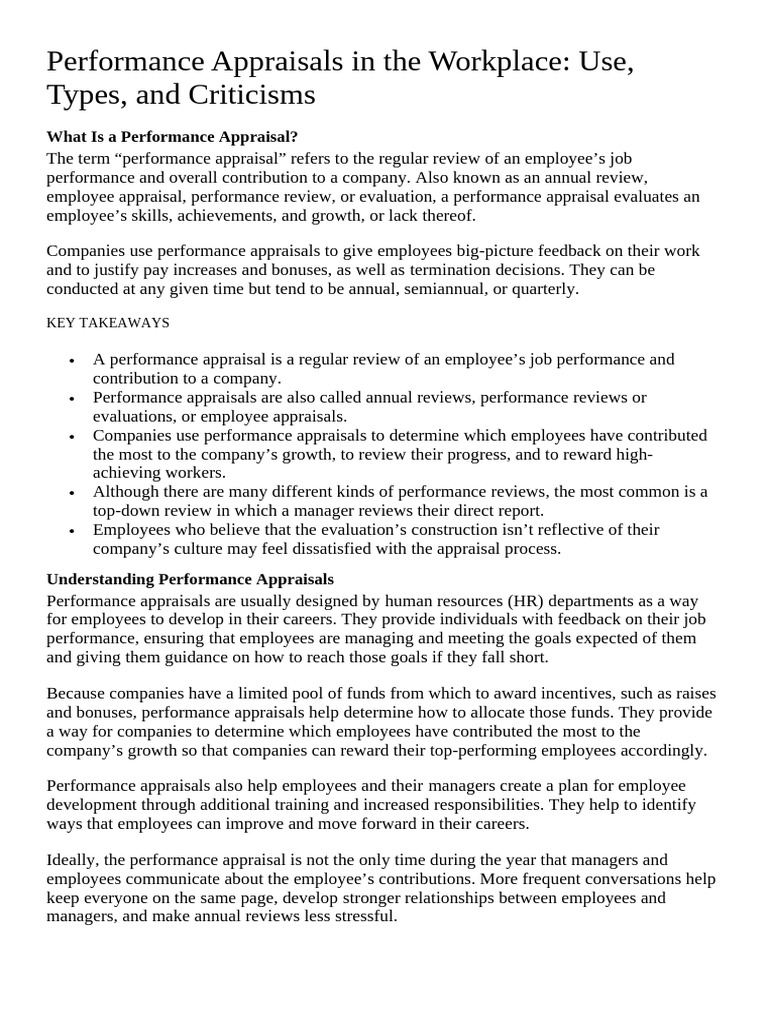 Topic 4 Performance Appraisal | PDF | Performance Appraisal ...