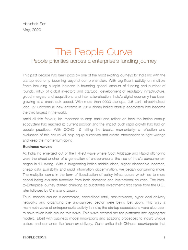 The People Curve - Final 2.0 | PDF | Startup Company | Small Business ...