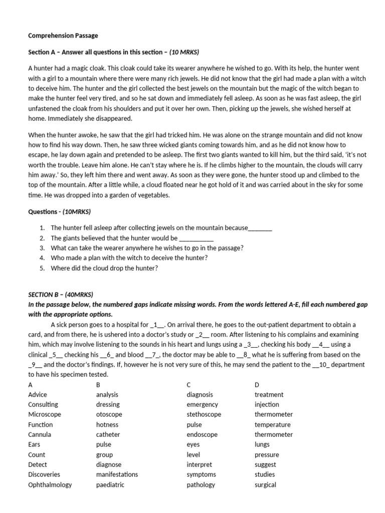 JSS3 First Term English Exam Guide | PDF | Adjective | Noun