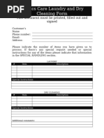 Hotel Laundry Service Forms | PDF | Clothing | Laundry