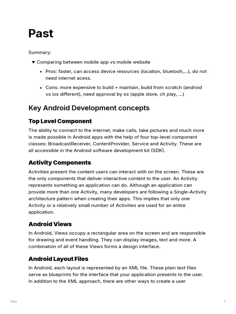 Past | PDF | Android (Operating System) | Command Line Interface