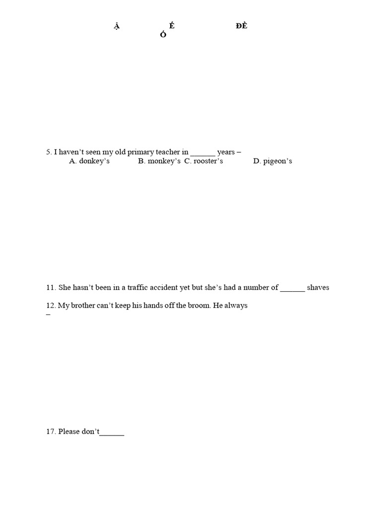 English Idioms Practice for Exams | PDF