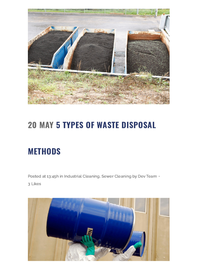 5 Types of Waste Disposal Methods - PROS Services | PDF | Waste | Landfill