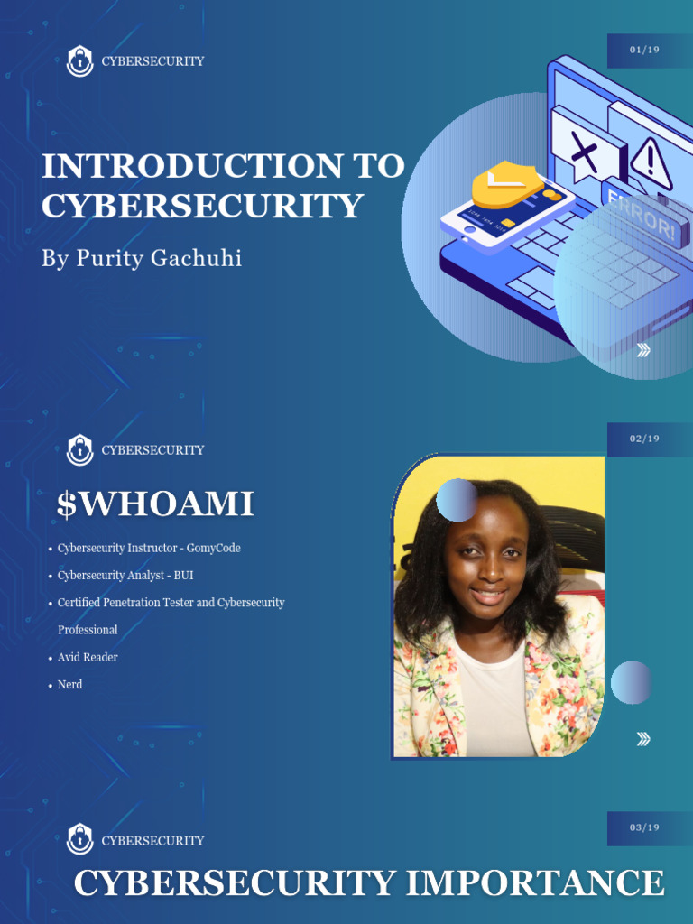 Introduction to Cybersecurity Presentation | PDF | Security | Computer ...
