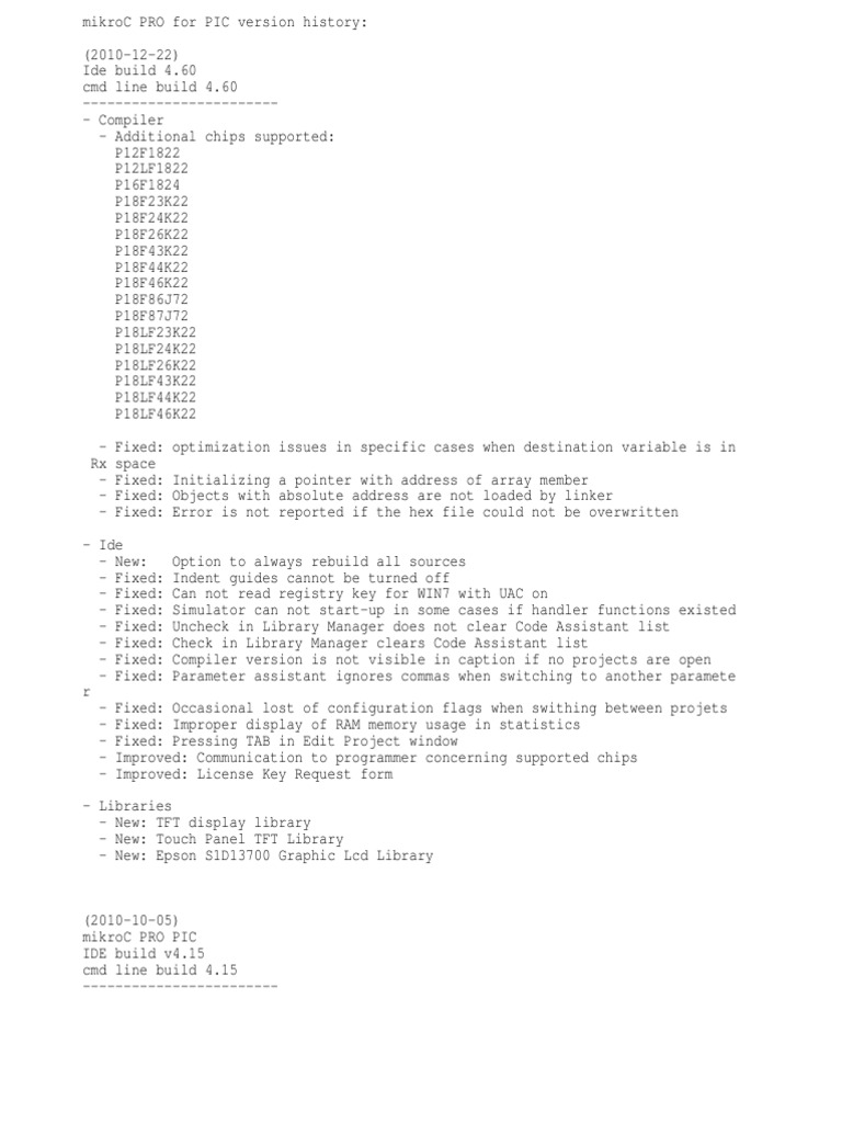 Whats New | PDF | Pic Microcontroller | Library (Computing)