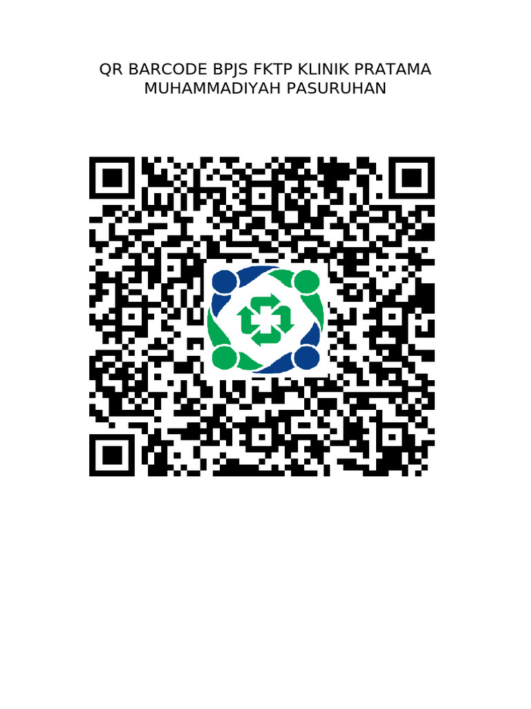 QR Barcode Bpjs FKTP Klinik Pratama Muhammadiyah Pasuruhan | PDF