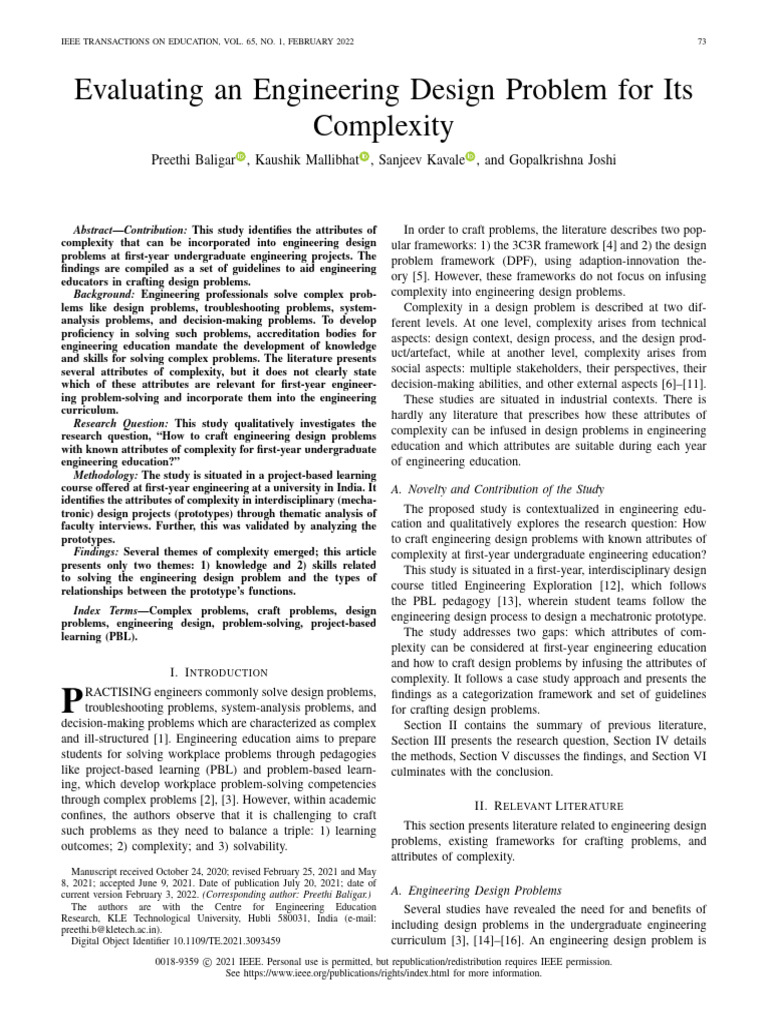 Evaluating - An - Engineering - Design - Problem - For - Its ...