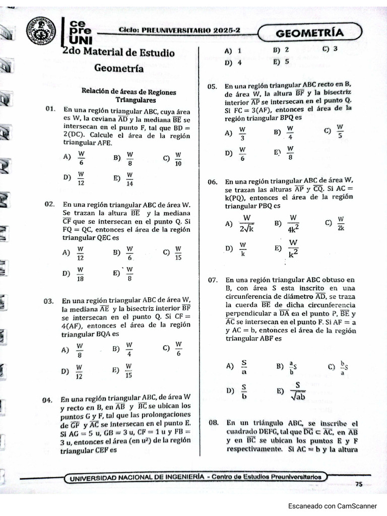 cepreuni2025-2 geometría | PDF
