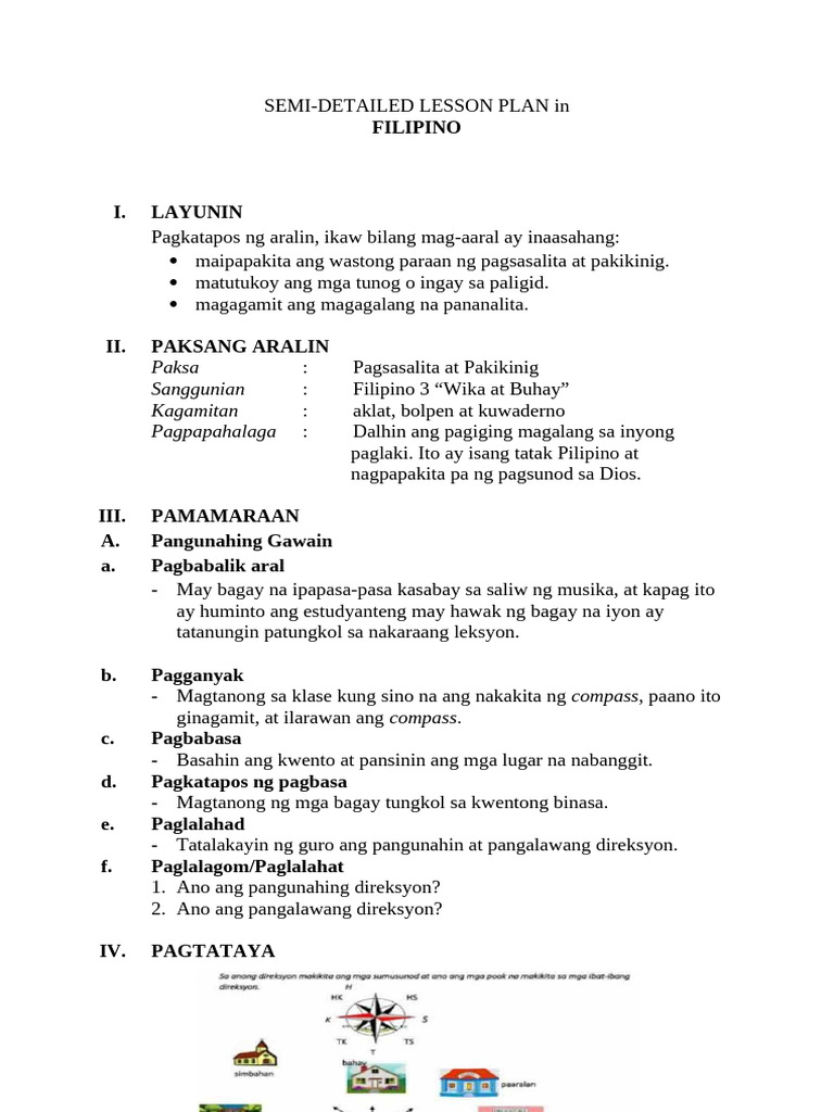 Semi Lesson Plan 24-25 Filipino | PDF