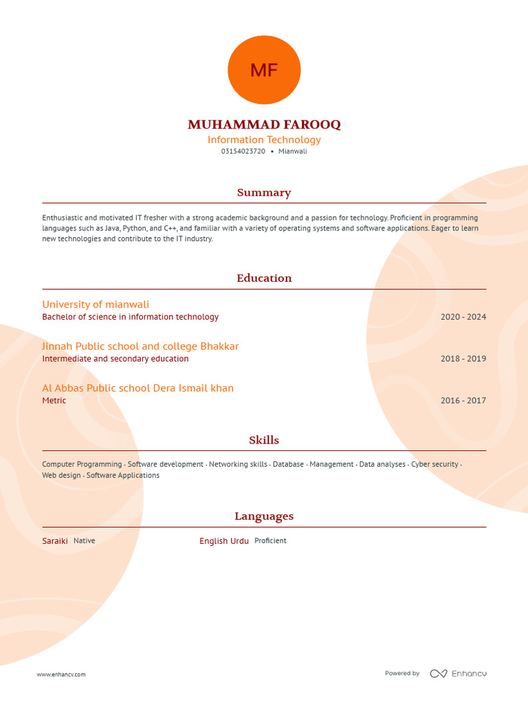 Muhammad Farooq Resume | PDF