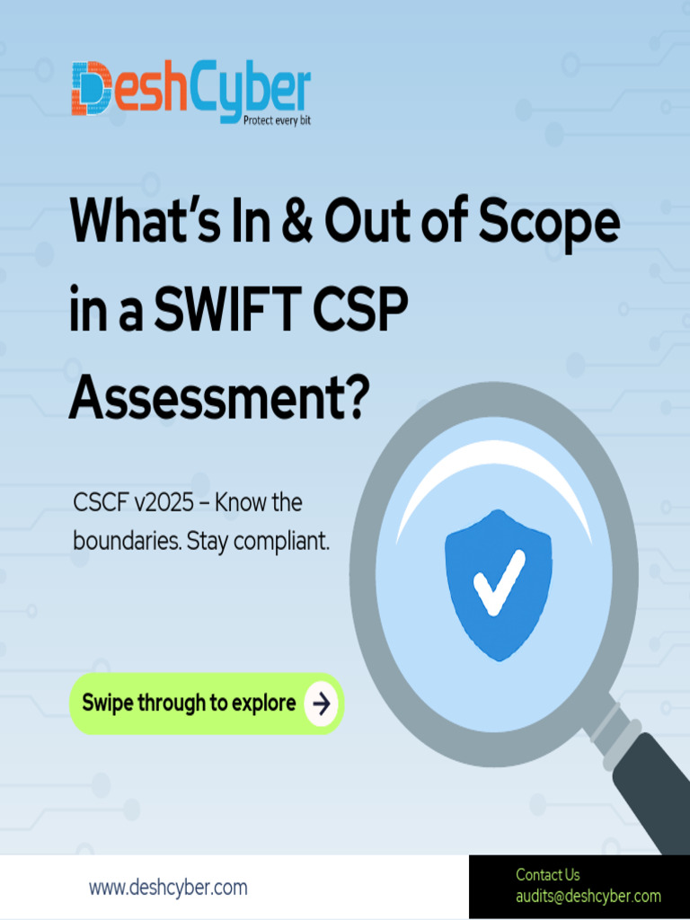 In Scope & Out of Scope Component in A SWIFT CSP Assessment | PDF