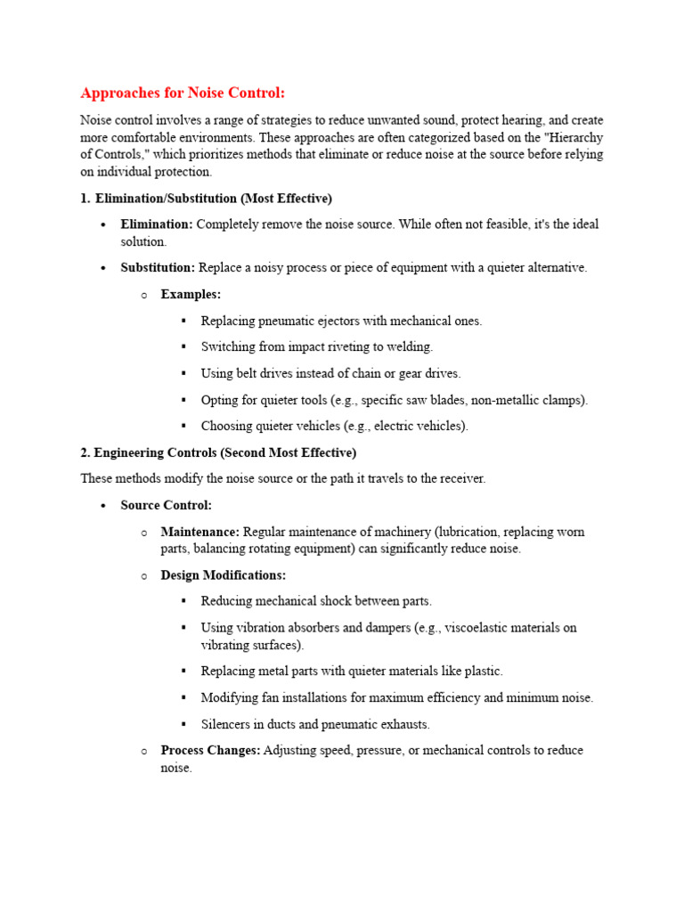 Effective Noise Control Strategies | PDF | Sound | Decibel