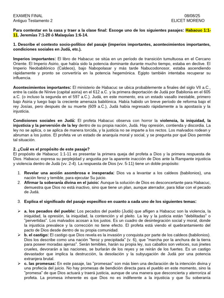 Habacuc 1 1-11 | PDF | Creencia religiosa y doctrina