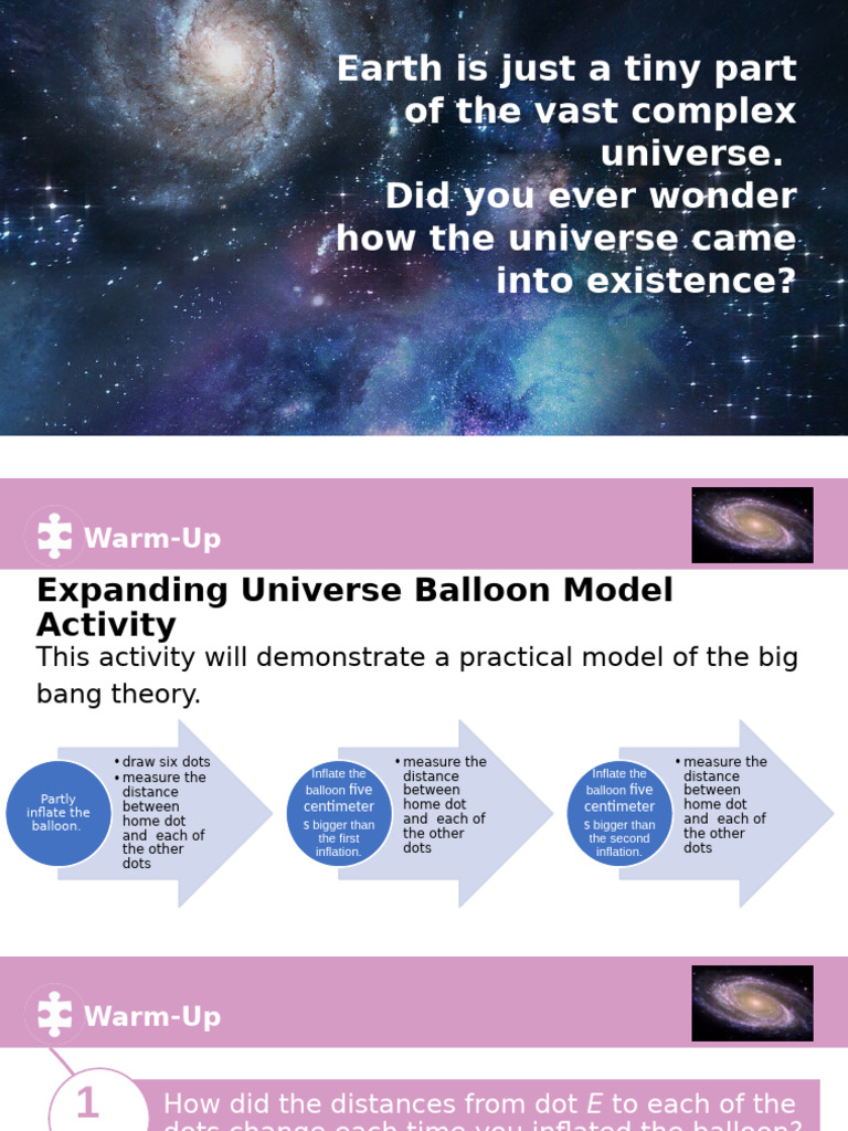 Big Bang Theory Explained: Activities & Evidence | PDF | Big Bang ...