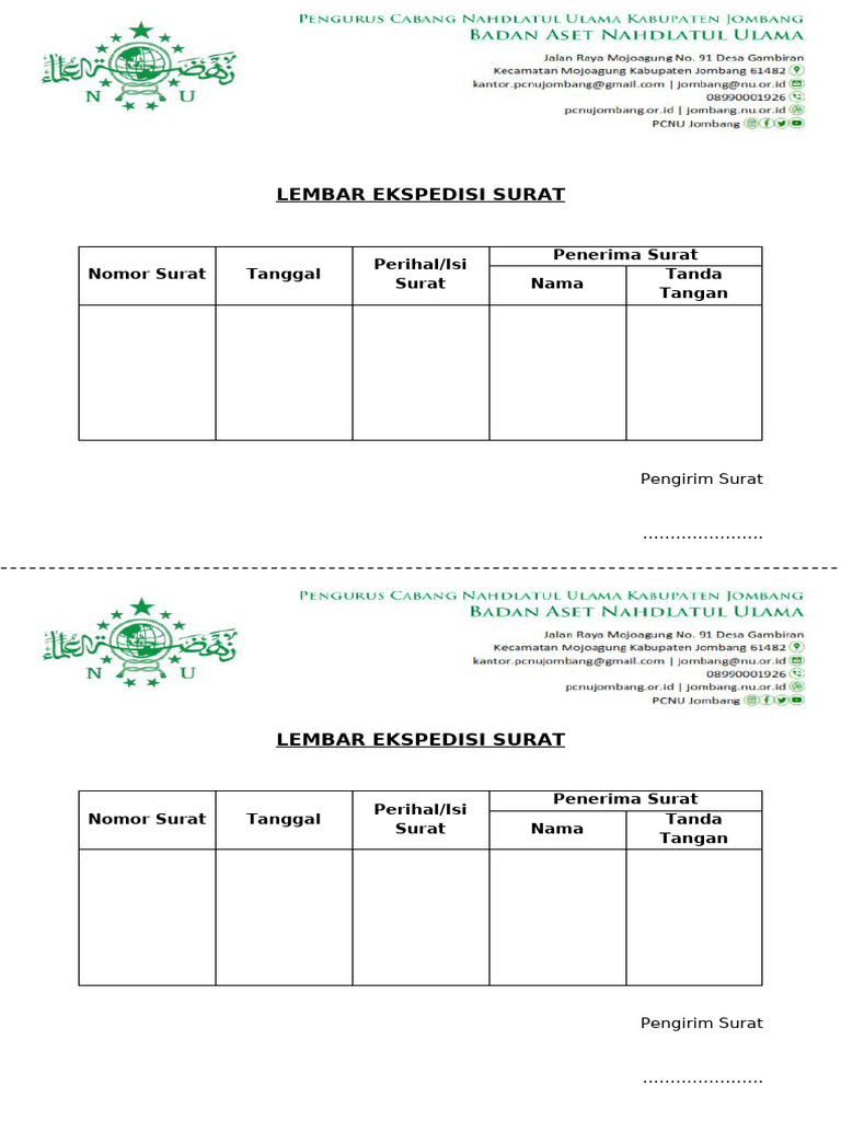 LEMBAR EXPEDISI | PDF
