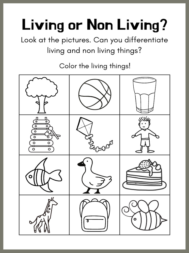 WS WEEK 1 - Living or Non Living | PDF
